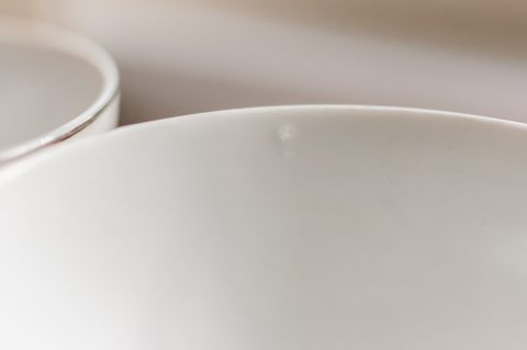 Kenmark Fine China Set of 4 White Flat Cups with Pink Roses (No Saucers ...