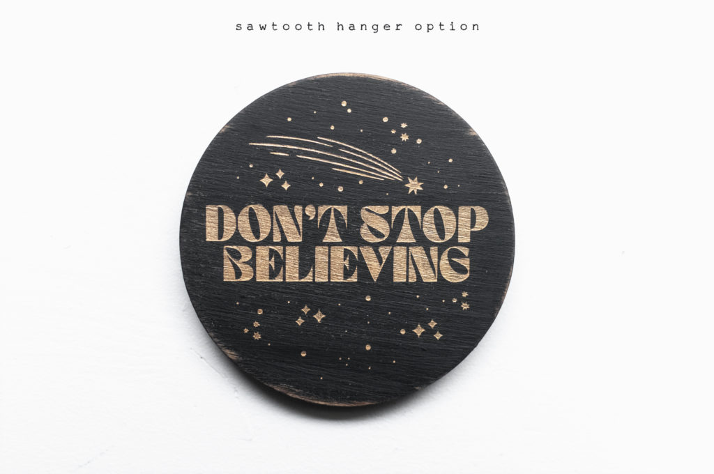 Don’t Stop Believing Mini Wood Sign | Good Vibes | Shooting Star ...
